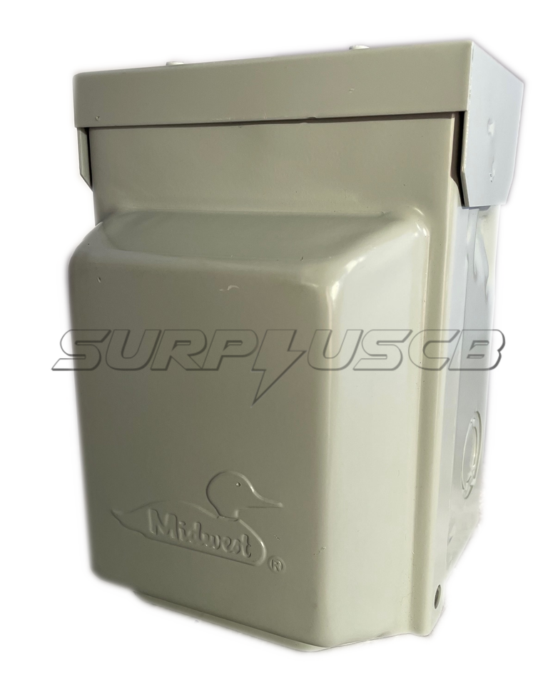 Midwest U054 Unmetered RV Outdoor Power Outlet Panel, 50Amp, 120/240Vac ...