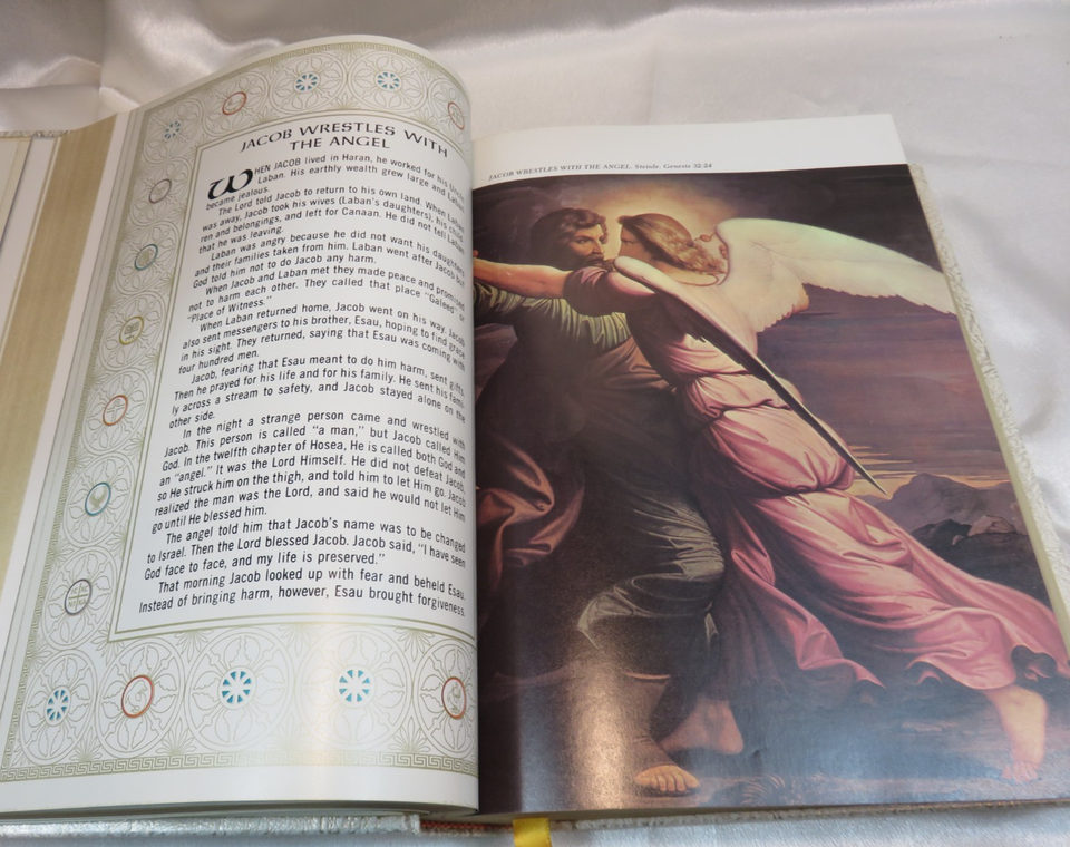 Holy Bible Large with Family Record White and Gold Vintage 1970s | eBay