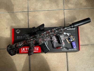 Electric M4 Auto Gel Ball Blaster Toy Gun Splatter Shot Effect ...