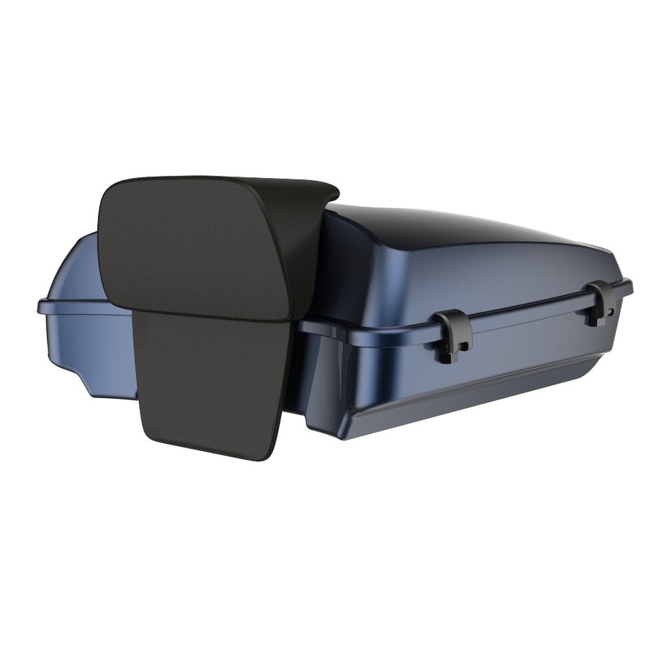 Midnight Blue Razor Tour Pack Pak Trunk Luggage For 97+ Harley Street ...