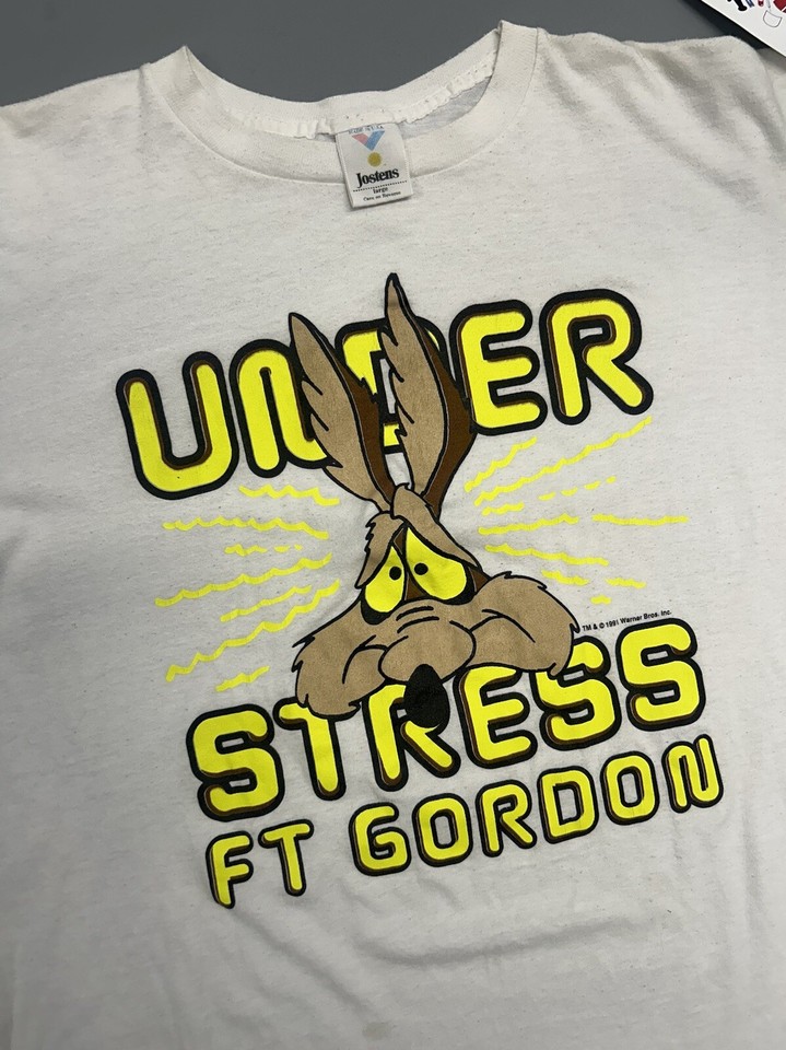 Vintage Under Stress Fort Gordon Looney Tunes Wiley Coyote Size Large ...