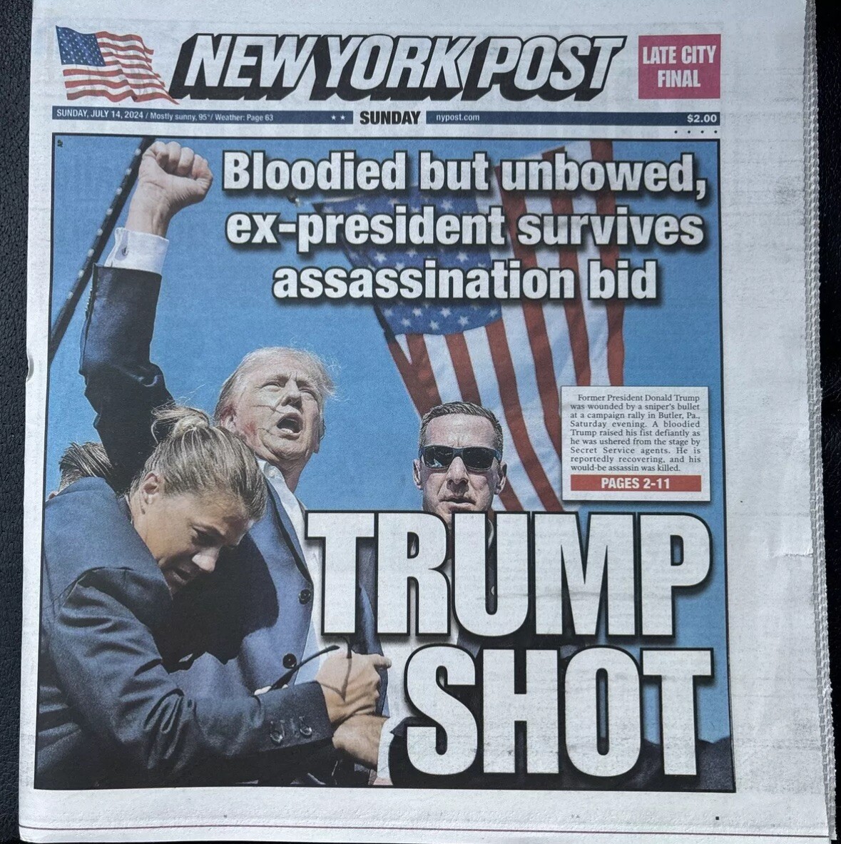 New York Post TRUMP SHOT **City Edition** | Grelly USA