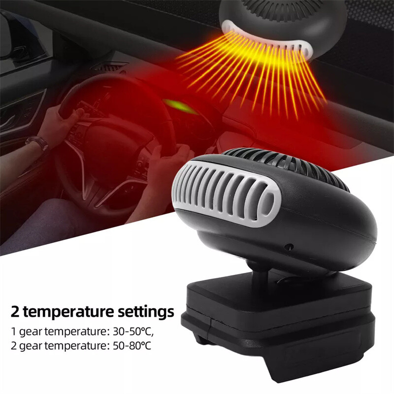 Small Space Heater 170W 2 Gears 18V Battery Operated Electric Fan ...