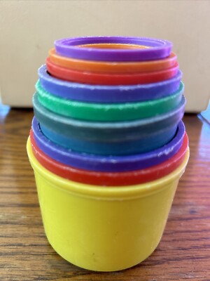 Vtg Plastic Stacking Nesting Cup Toy | eBay