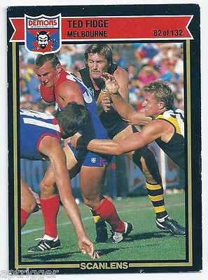 1987 Scanlens (82) Ted FIDGE Melbourne "" | eBay