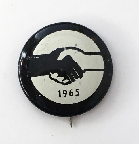 SNCC 1965 Student Non-Violent Comm Civil Rights B&W Handshake Cause Pin ...