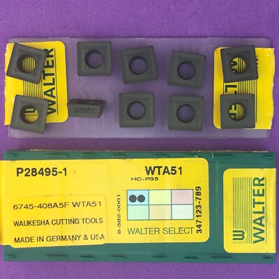 10pc WALTER P28495-1 Carbide Drilling Inserts: Grade WTA51🎯Machinist | eBay