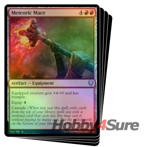 Foil Meteoric Mace X4 M/NM Magic: The Gathering MTG Commander Legends ...