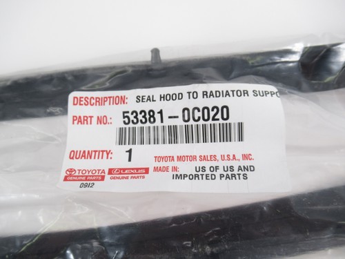 Genuine OEM Toyota 53381-0C020 Seal Hood to Radiator 07-21 Tundra 08-21 ...