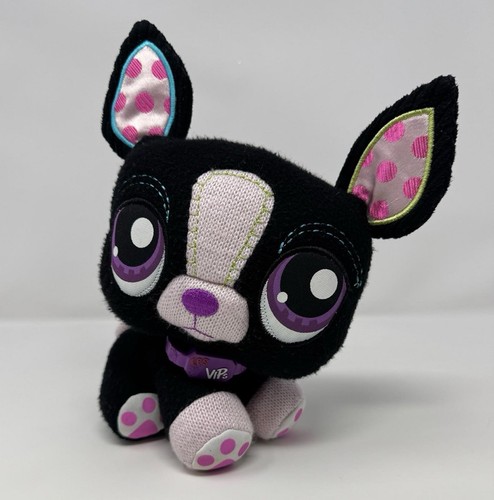 Littlest Pet Shop Boston Terrier Plush LPS VIP Stuffed Animal Dog 78866 ...