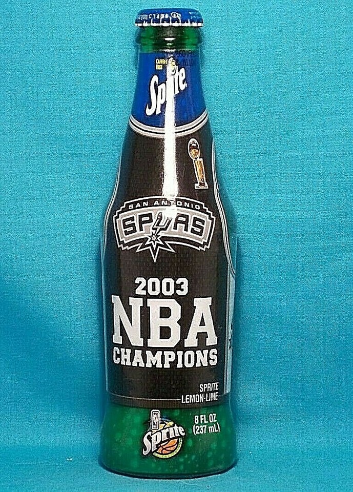 SPRITE *** 8 oz Bottle * SAN ANTONIO SPURS * 2003 NBA Champions * from ...