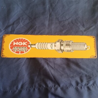 4" X 15-3/4" Metal Sign Man Cave Art Garage Bar Gas Station Oil NGK ...