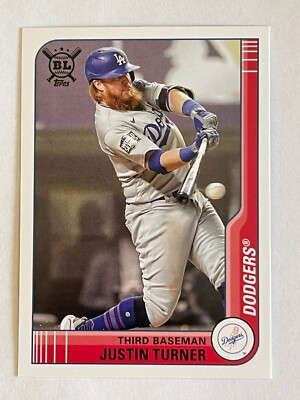 TOPPS 2021 BIG LEAGUE JUSTIN TURNER #220 3B LOS ANGELES DODGERS ...