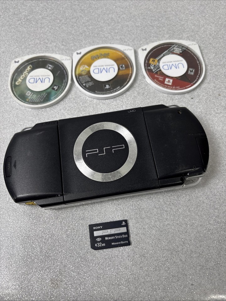 Sony PlayStation Portable PSP-1001 64GB - Black. 3 Disk . Harry Potter ...