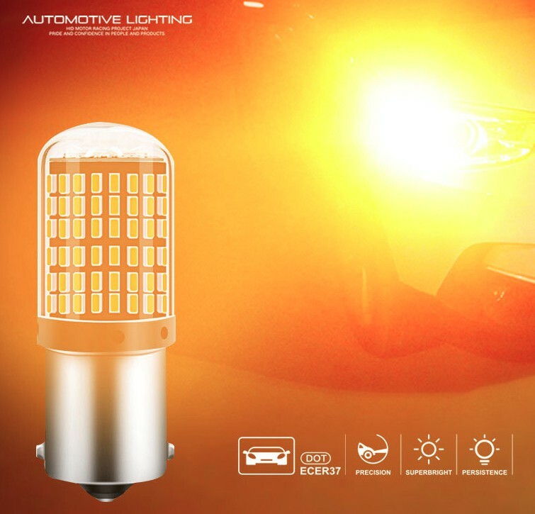 Front Signal Lights T20 7440 744 144 SMD Amber LED Bulb K1 Fits Acura ...