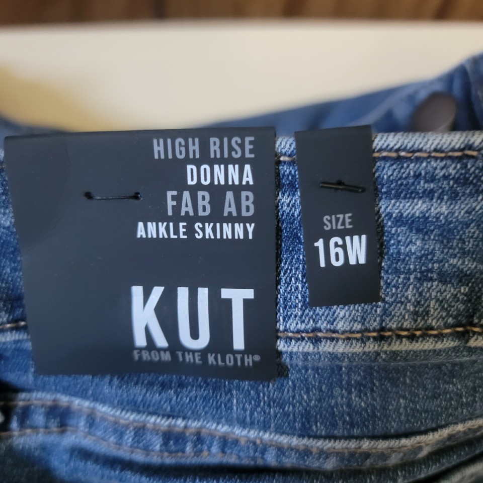 Kut From The Kloth Donna High Rise Fab Ab Ankle Skinny Jeans Plus Size ...