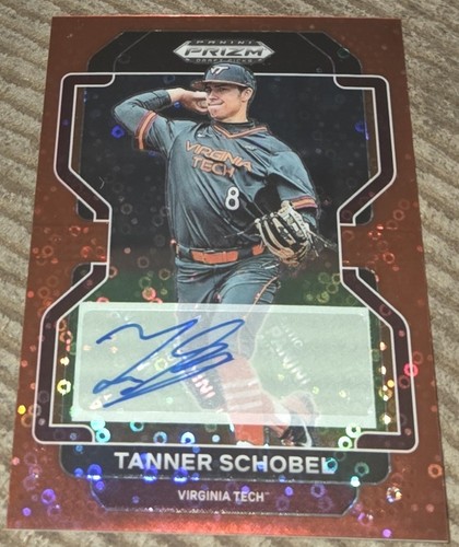 Tanner Schobel 2022 Panini Prizm Draft Red Disco Parallel Autograph ...