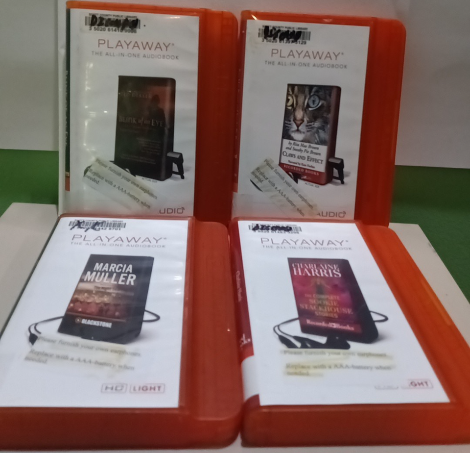 Lot of 4 Playaway All In One Audio Books Suspense Harris Brown Dekker ...