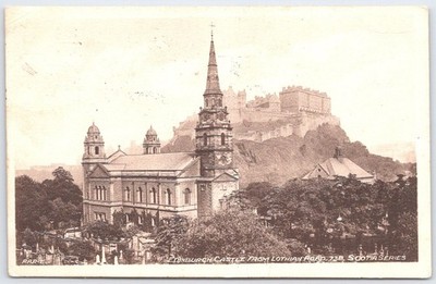 Vintage Edinburgh Castle Postcard from Lothian Road Scotland Series | eBay