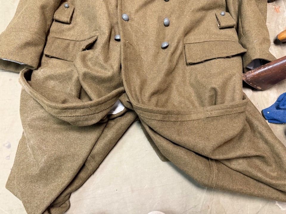 WWII FRENCH M1935 INFANTRY COMBAT FIELD WOOL OVERCOAT GREATCOAT-2XLARGE ...
