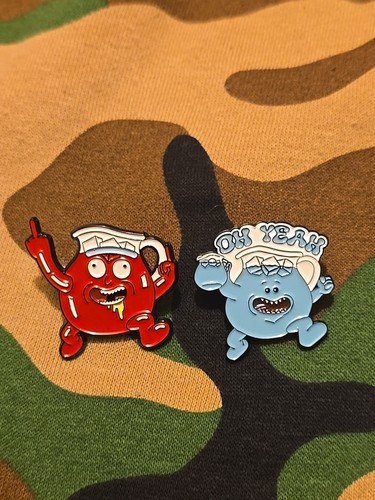 Rick And Morty Enamel Lapel Pin Set. Lot Of 2 KoolAid Rick,Kool Aid Mr ...
