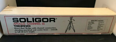 Soligor Apollo Channel III Heavy Duty Tripod 60" NIB | eBay