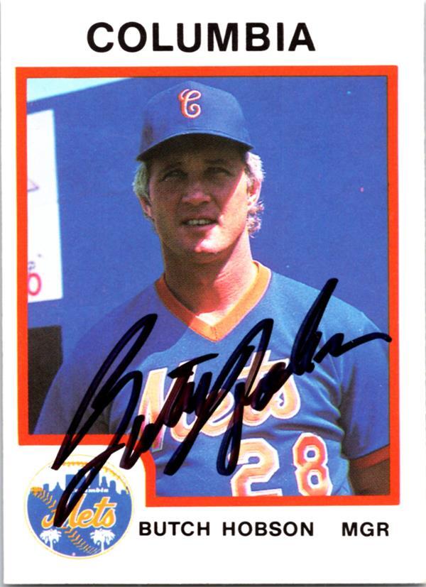 Butch Hobson autographed Baseball Card (Columbia Mets) 1987 ProCards ...