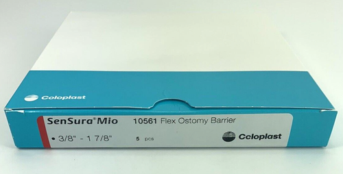 5 Coloplast 10561 SenSura Mio Ostomy Barriers 3/8"-1-7/8" Flange Exp. 5 ...