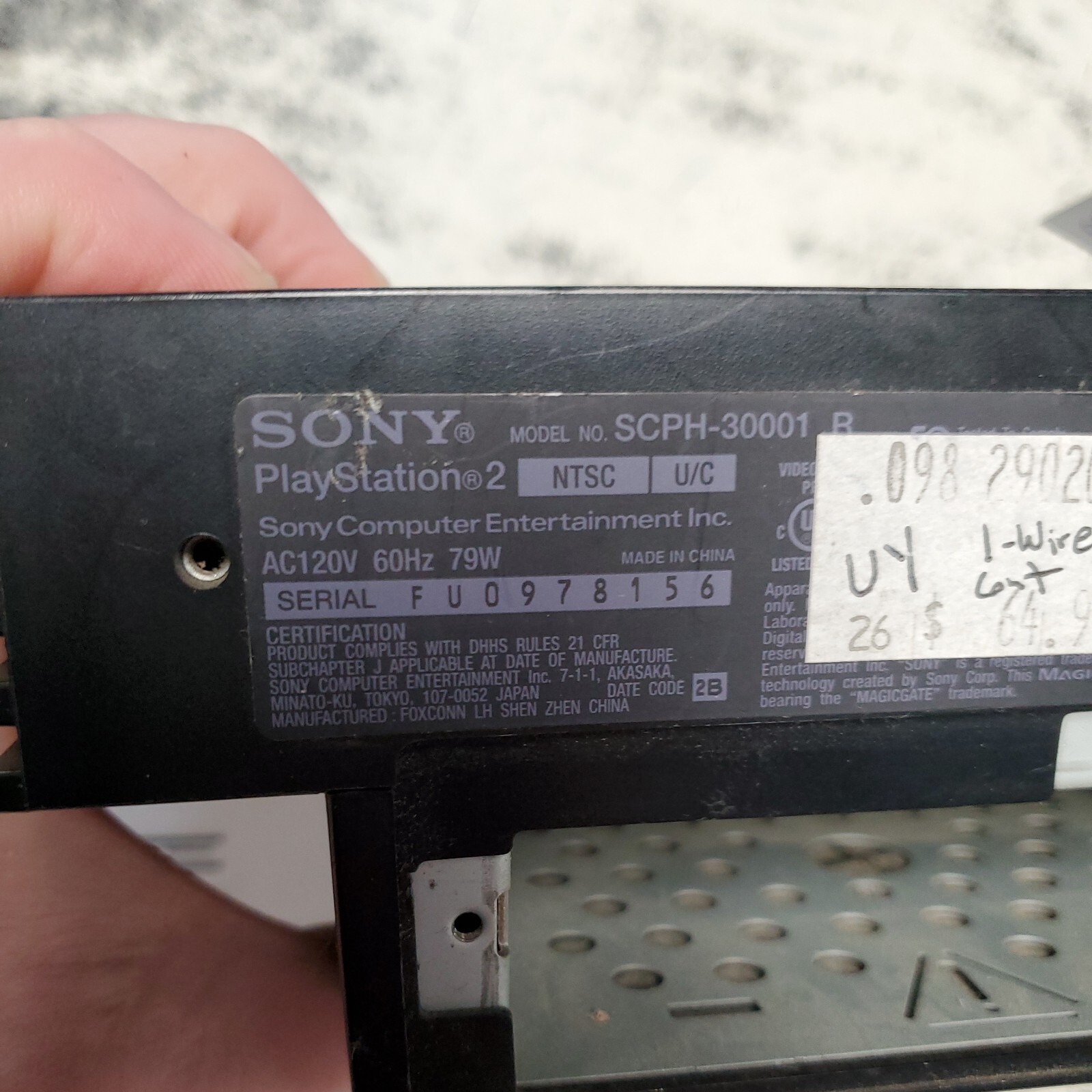 SONY PLAYSTATION 2 SCPH-30001 VIDEO GAME CONSOLE AS IS PARTS OR REPAIR ...