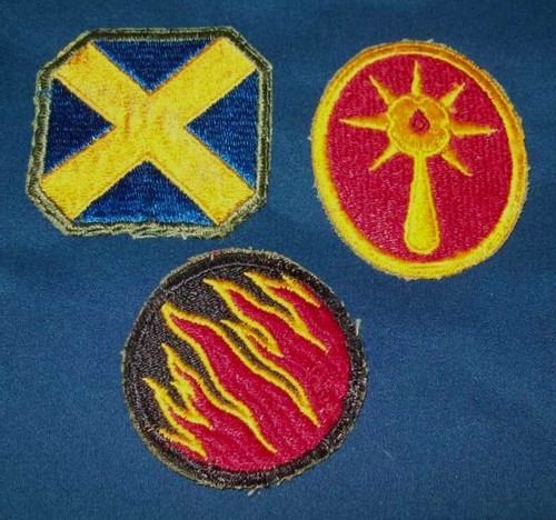 LOT OF 3 ORIGINAL WW2 GHOST / PHANTOM INFANTRY DIVISION PATCHES (1 HAS ...