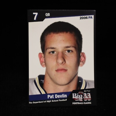 2006 Pat Devlin Big 33 Pennsylvania "BLUE" High School Football #PA7 | eBay