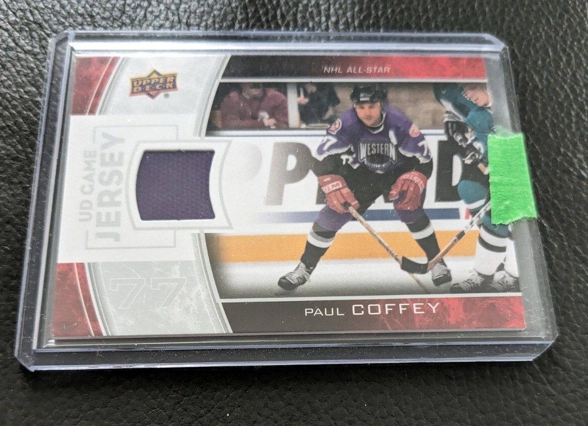 1981-82 OPC Paul Coffey Rookie KSA Pinnacle hard signed auto jersey ...