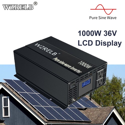 1000W 36VDC Pure Sine Wave Inverter Peak 2000W Solar Power Converter ...