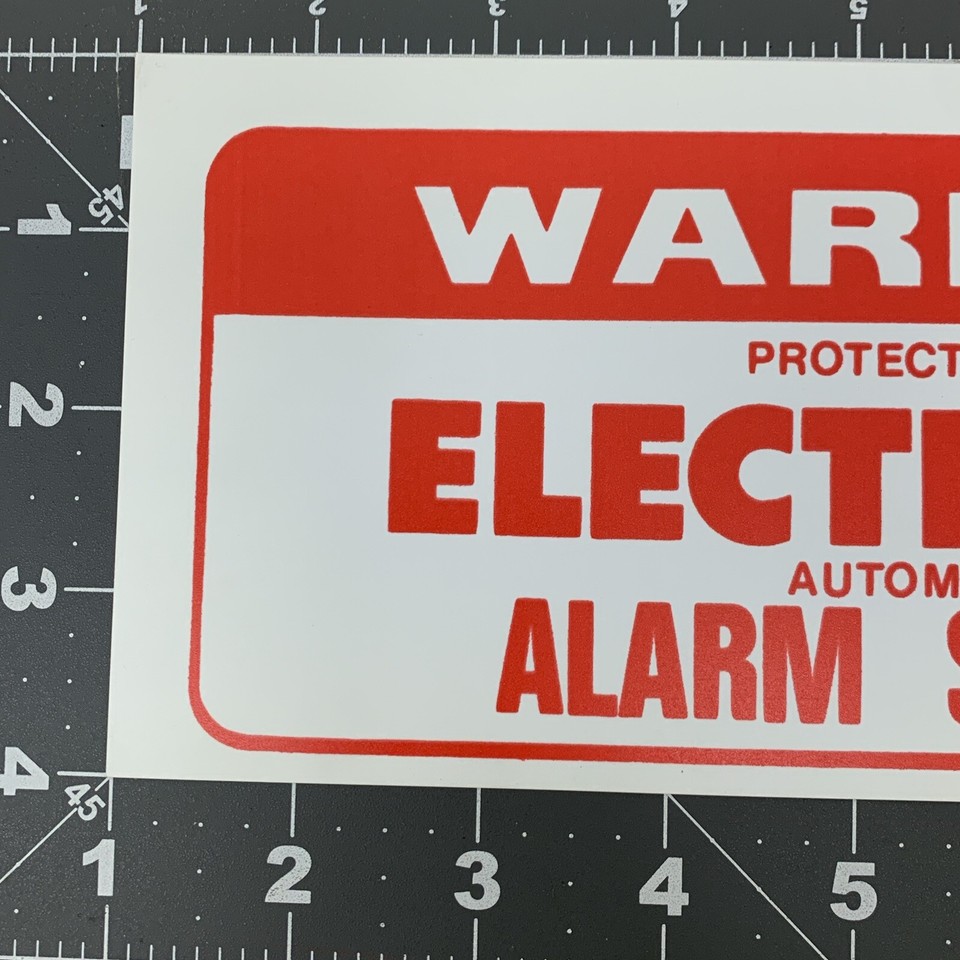 Home Protection Sign WARNING ELECTRONIC SECURITY ALARM SYSTEM 9”x4 ...