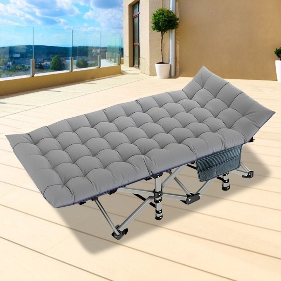 NAIZEA Camping Cots for Adults Sleeping, Updated Folding Lounge ...
