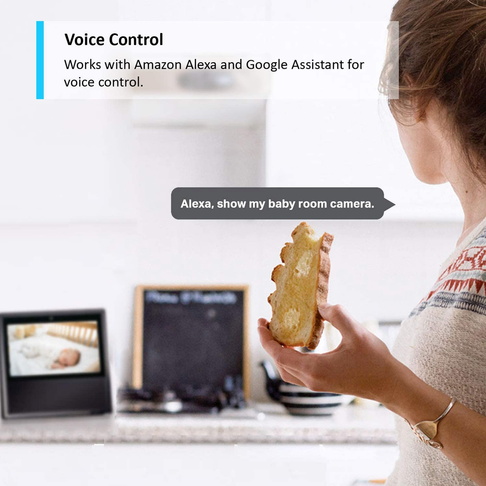 Pan/Tilt Smart Security Camera, Indoor CCTV, 360° Rotational Views ...