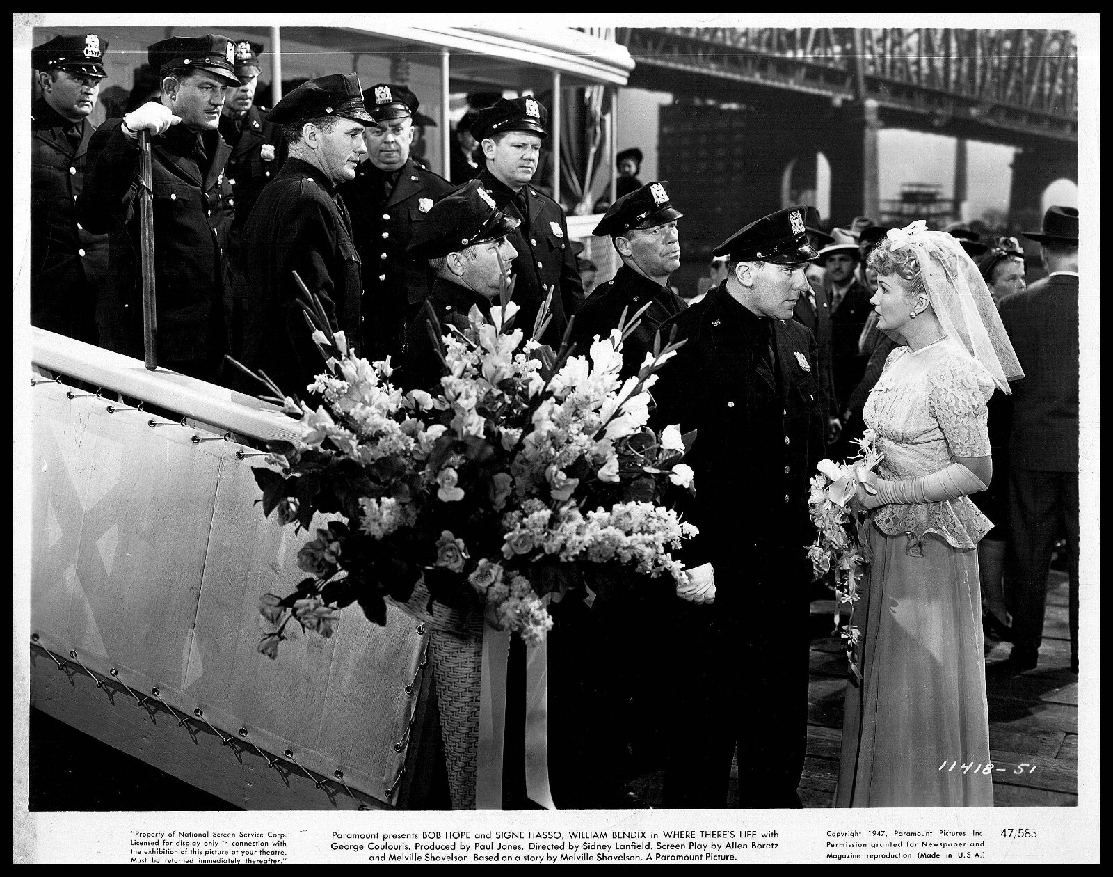 Vera Marshe + William Bendix in Where There's Life (1947) ORIGINAL ...