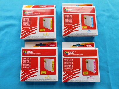 BROTHER PRINTER COLOR INK CARTRIDGE LOT OF 4 COLOR MMC CYAN, MAGENTA ...