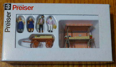Preiser HO #10053 Vendors - Fruit & Vegetable Stalls | eBay