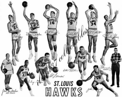 1959-60 ST. LOUIS HAWKS BASKETBALL 8X10 TEAM PHOTO | eBay