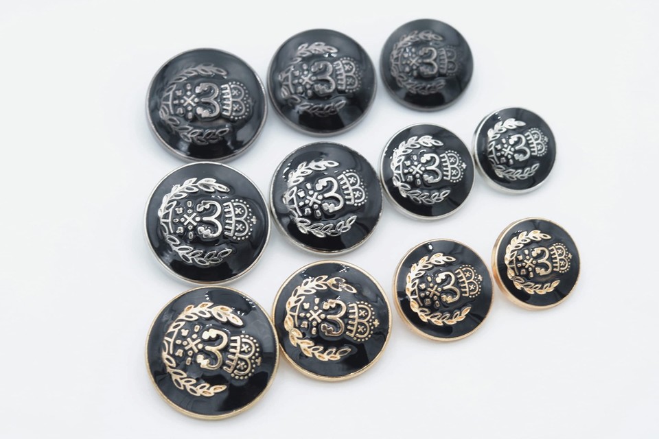 5 PCS 18mm Engraved Metal Buttons, Silver, Flower, Round, Antique ...