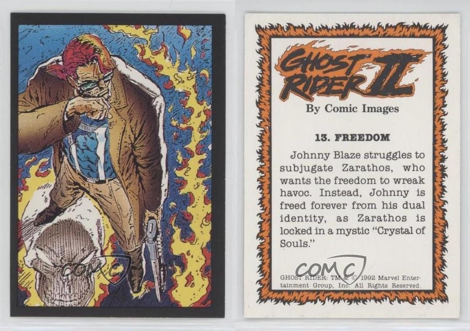 1992 Comic Images Marvel Ghost Rider II Johnny Blaze Freedom #13 te2 | eBay