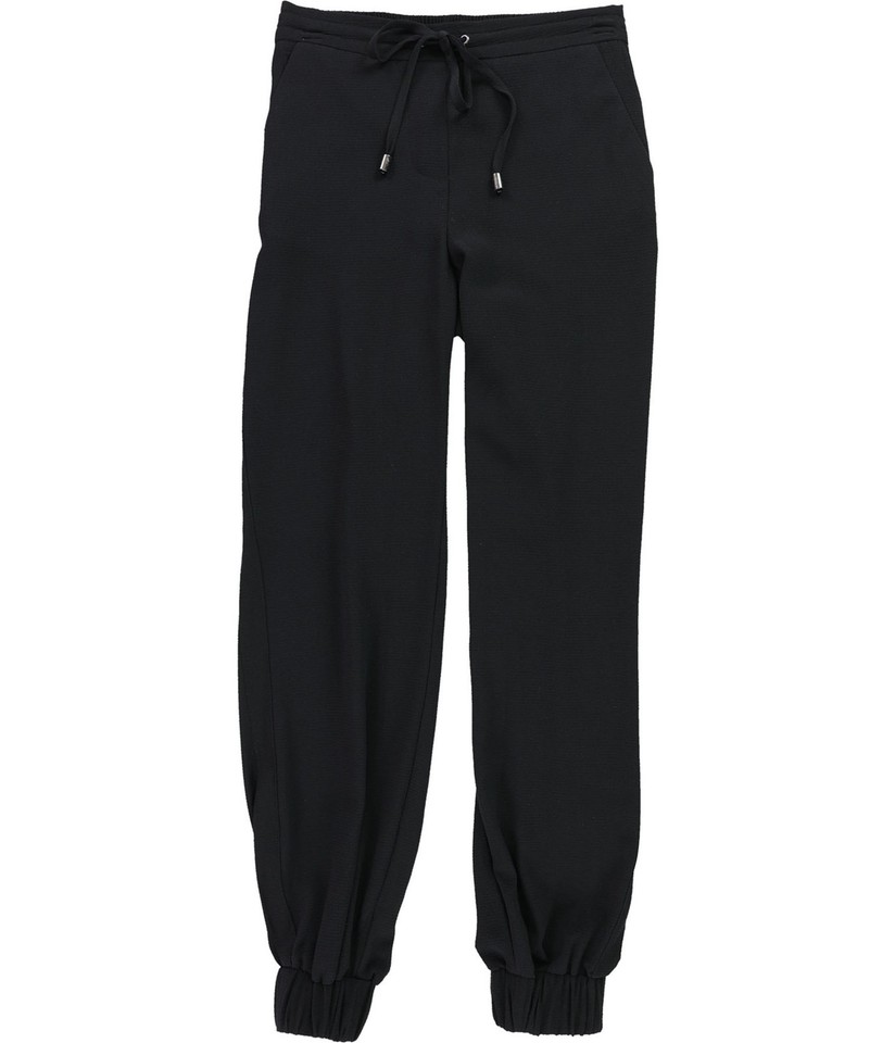bar III Womens Contrast-Trim Casual Jogger Pants, Black, X-Small | eBay