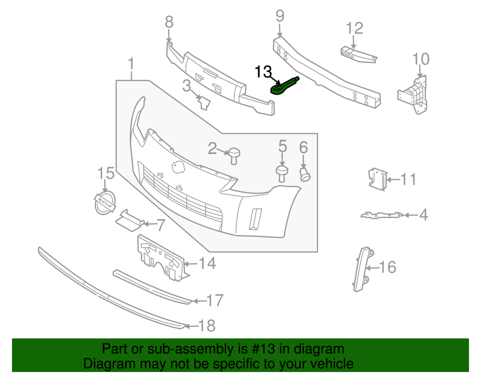 Genuine Nissan Front Tow Hook 51112-CA00A - NEW OEM | eBay