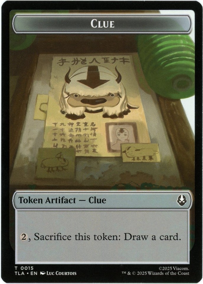 Ally 0004 / Clue 0015 Double-Sided Token Avatar: The Last Airbender NM/M MTG | eBay