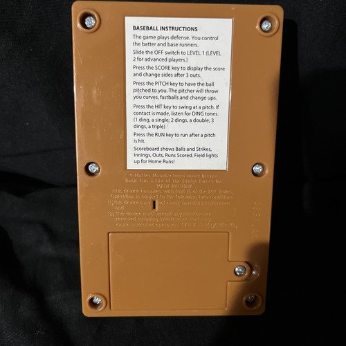 Mattel Basic Fun Electronic Baseball Game Used Brown | eBay