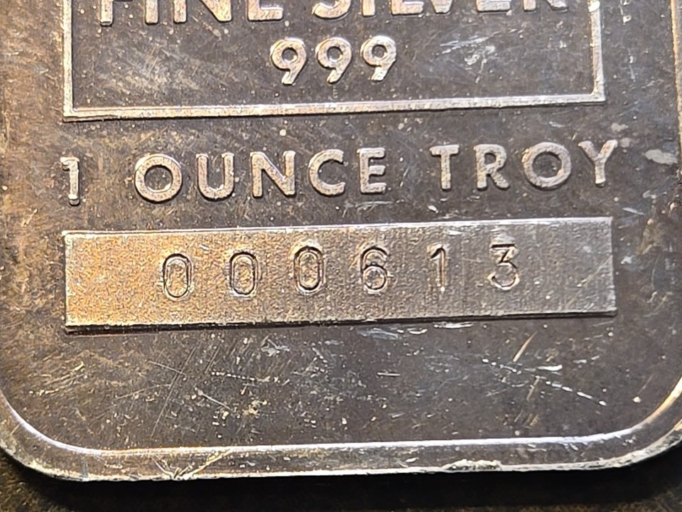 Rare Johnson Matthey JM 1 oz .999 Fine Silver King Koil TONED LOW SERIAL NUMBER | eBay