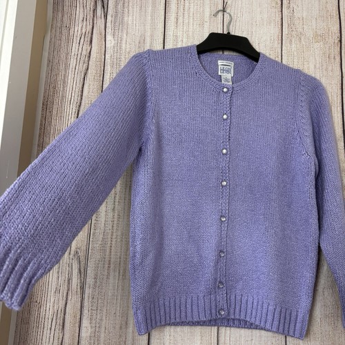 Vintage Leon Levin Hand Loomed Button up Cardigan sweaters size Medium ...