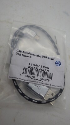 New Genuine VW Volkswagen USB-A to USB Micro-B braided media in cable ...