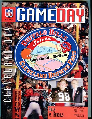 GameDay Magazine Bills vs. Bengals Nov. 17 1996 EX 051917nonjhe | eBay